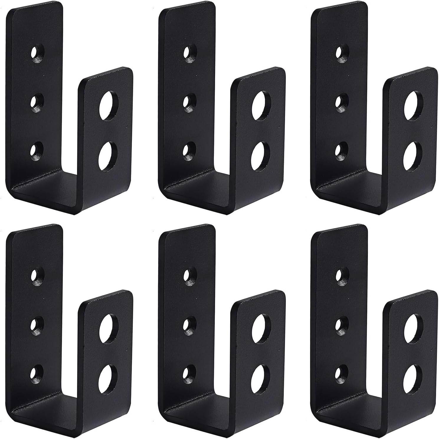 Amazon.com: 6Pcs Heavy Duty Door Barricade Brackets 2x4" Open Bar ...
