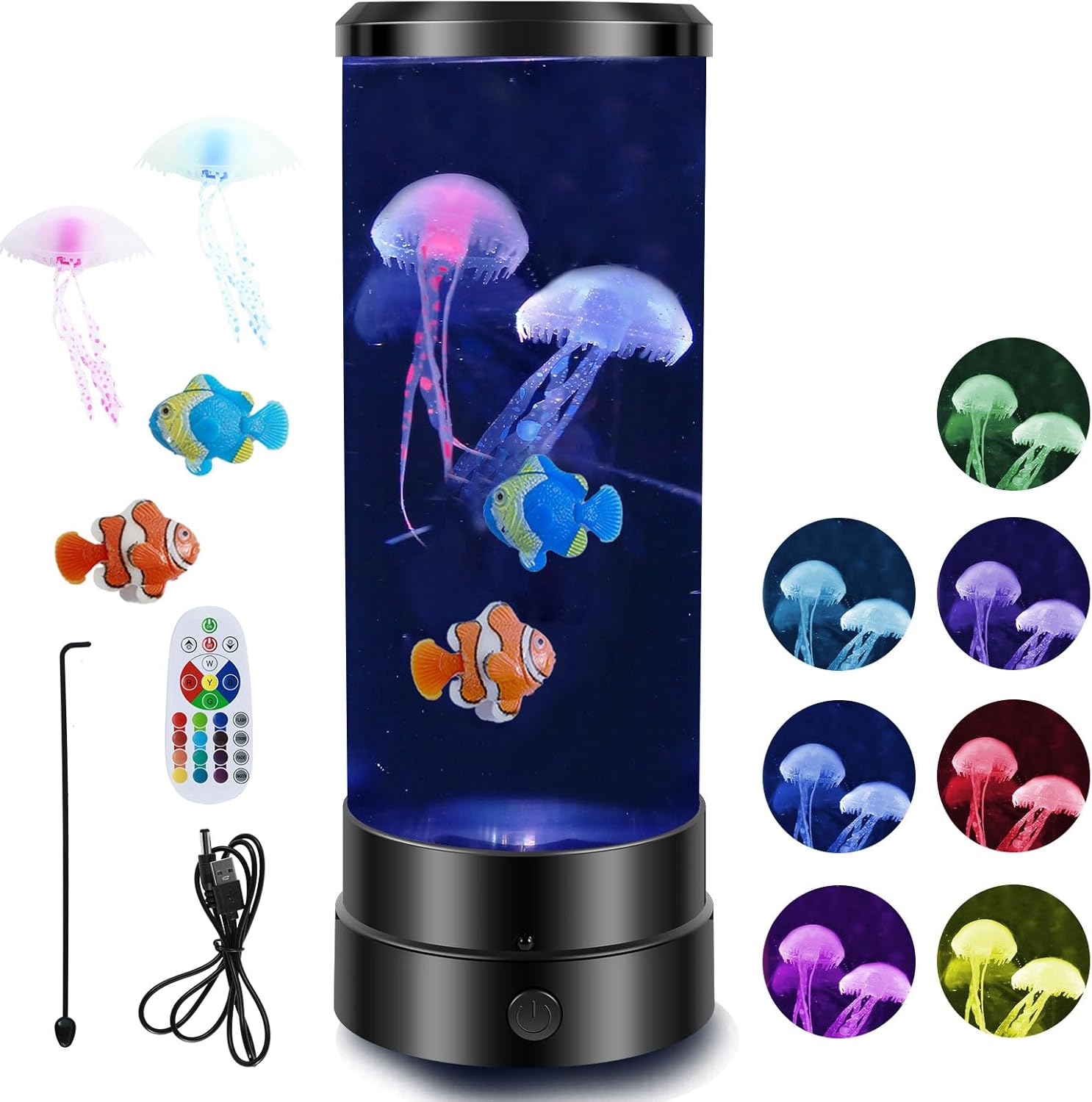 Jellyfish Lamp Jelly Fish Lava Lamp with Remote Control, Aquarium ...