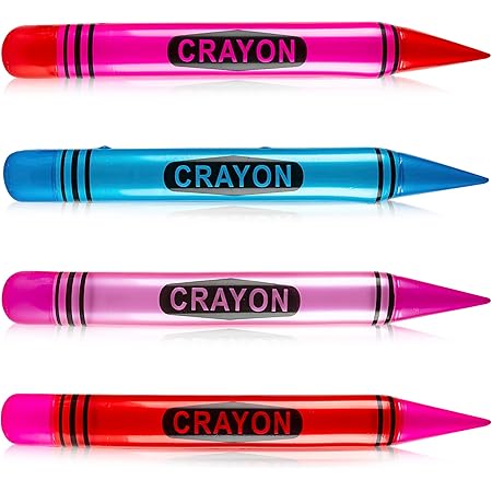 HOWBOUTDIS 44-inch Tall Inflatable Crayons (4 Pack- assorted colors ...