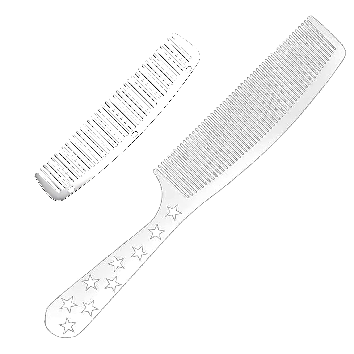 Amazon.com : 2pcs Metal Anti Static Barber Combs Stainless Steel Hair ...