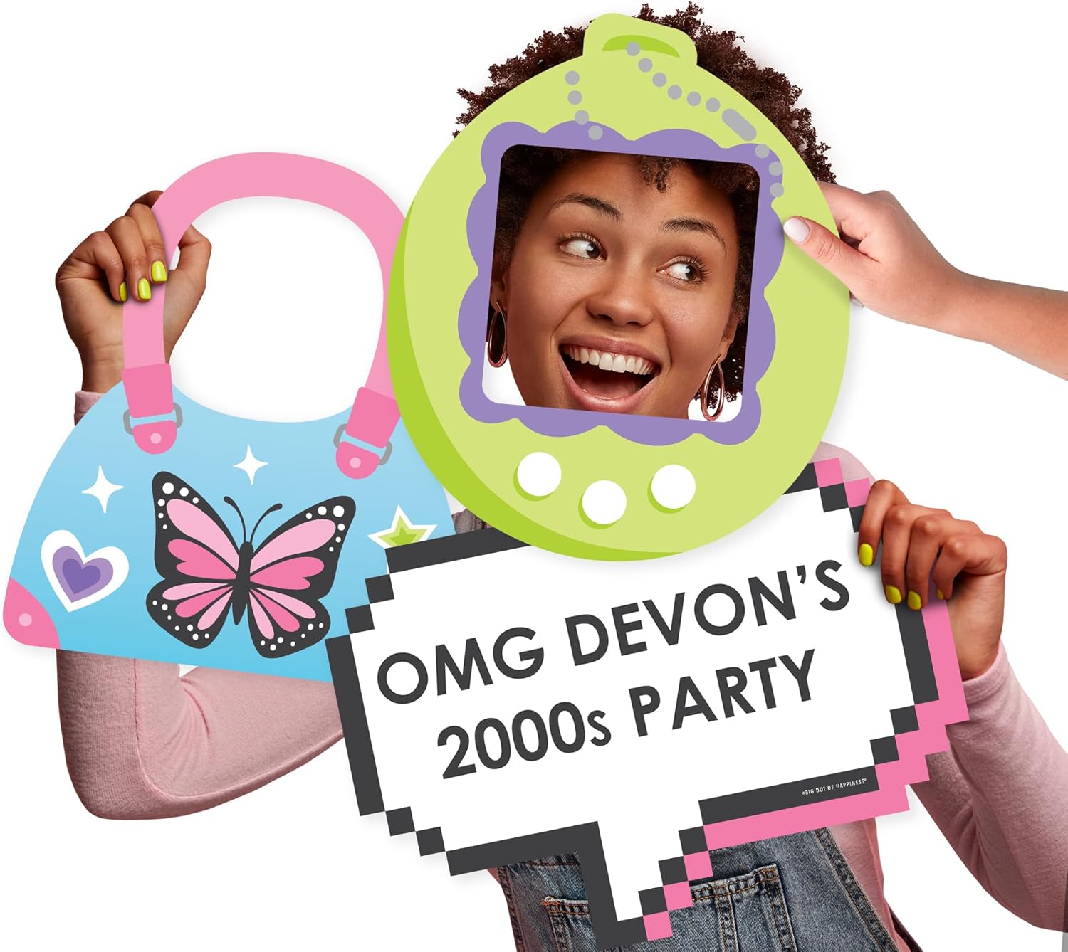 Amazon.com: Big Dot of Happiness Custom 00s Y2K - Virtual Pet, Purse ...