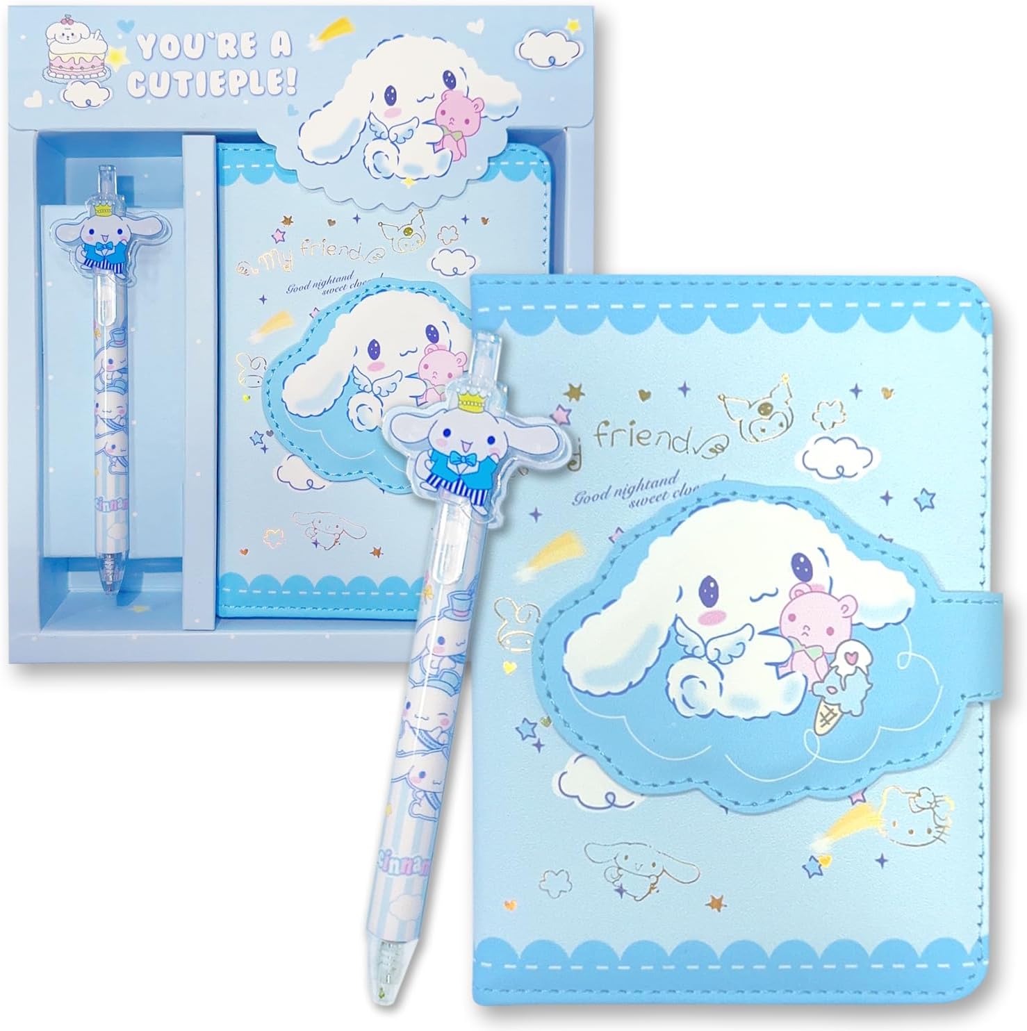 Amazon.com : Jachneon Cinnamoroll Notebook with Pen, Cinnamoroll Diary ...