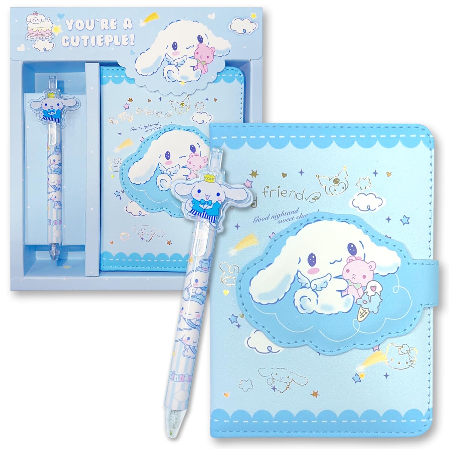 Amazon.com : Jachneon Cinnamoroll Notebook with Pen, Cinnamoroll Diary ...