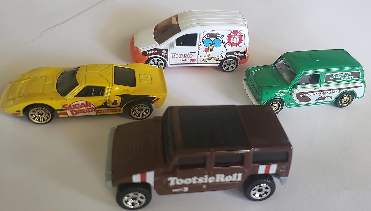 Amazon.com: Matchbox 2020 Candy Theme Set of 4 Cars Tootsie Roll Pop ...