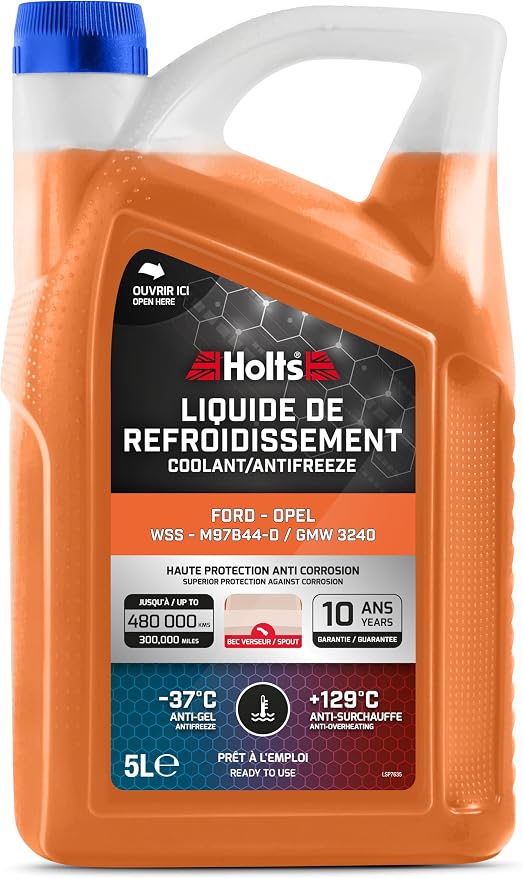 Holts HAFR0010B Antifreeze Coolant for Car Ford Vaux Opel, WSS-M97B44-D ...
