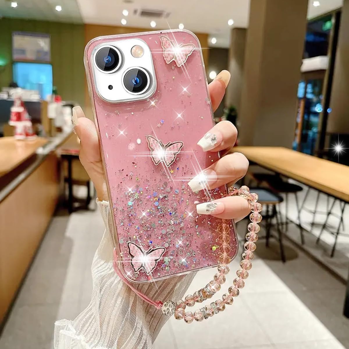 Amazon.com: AuroiCCY Compatible with iPhone 15 Plus Bling Cute Case, 3D ...