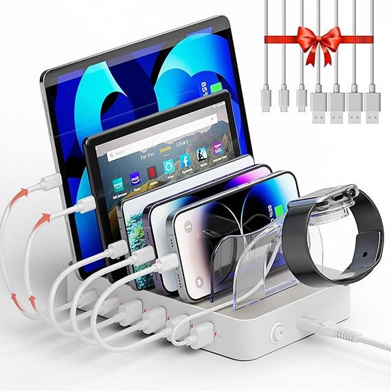 Amazon.com: Unitek Multi USB Charging Station - 6 Port USB C Charging ...