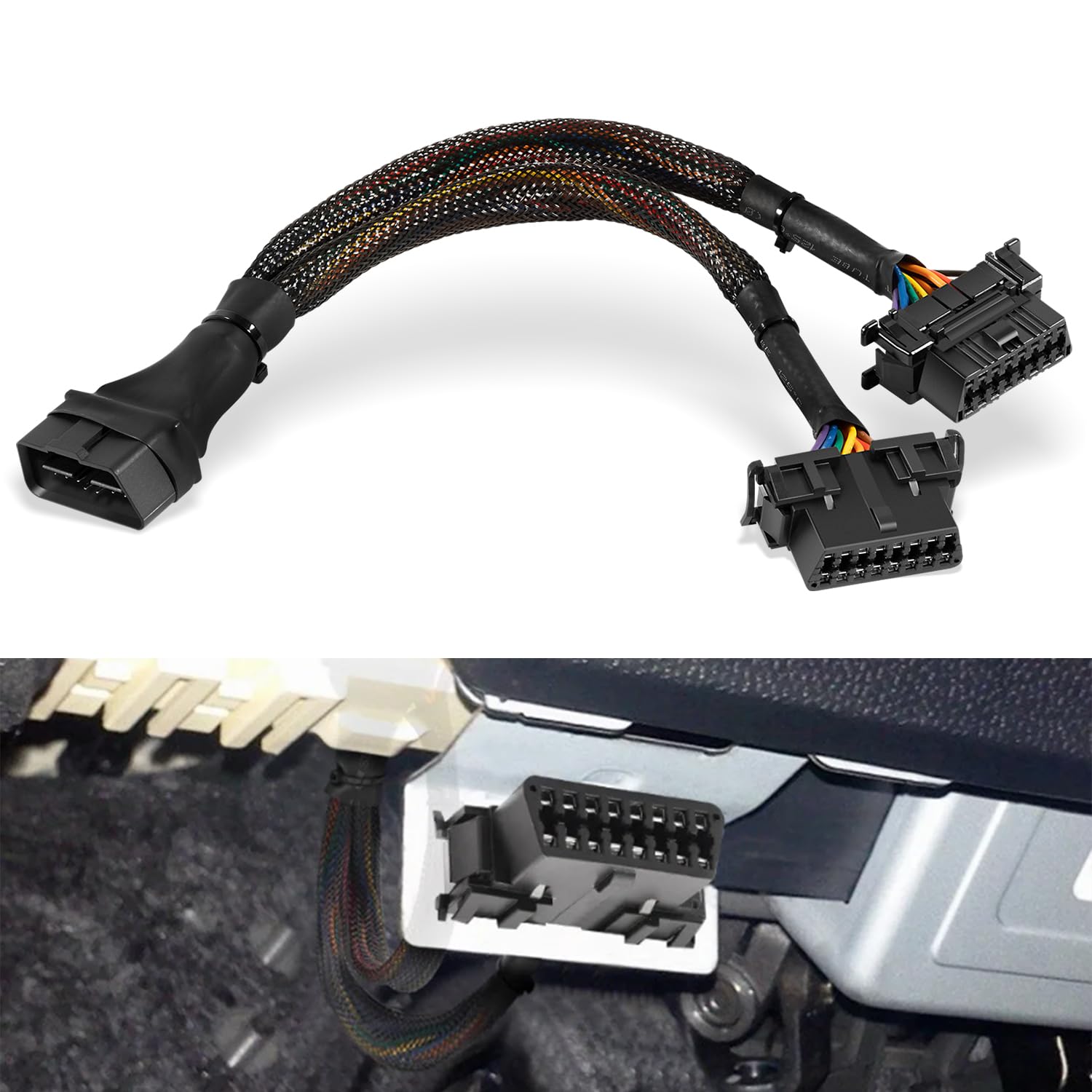 Amazon.com: DearChan OBD2 Splitter Y Cable - ODB II Splitter Extension ...