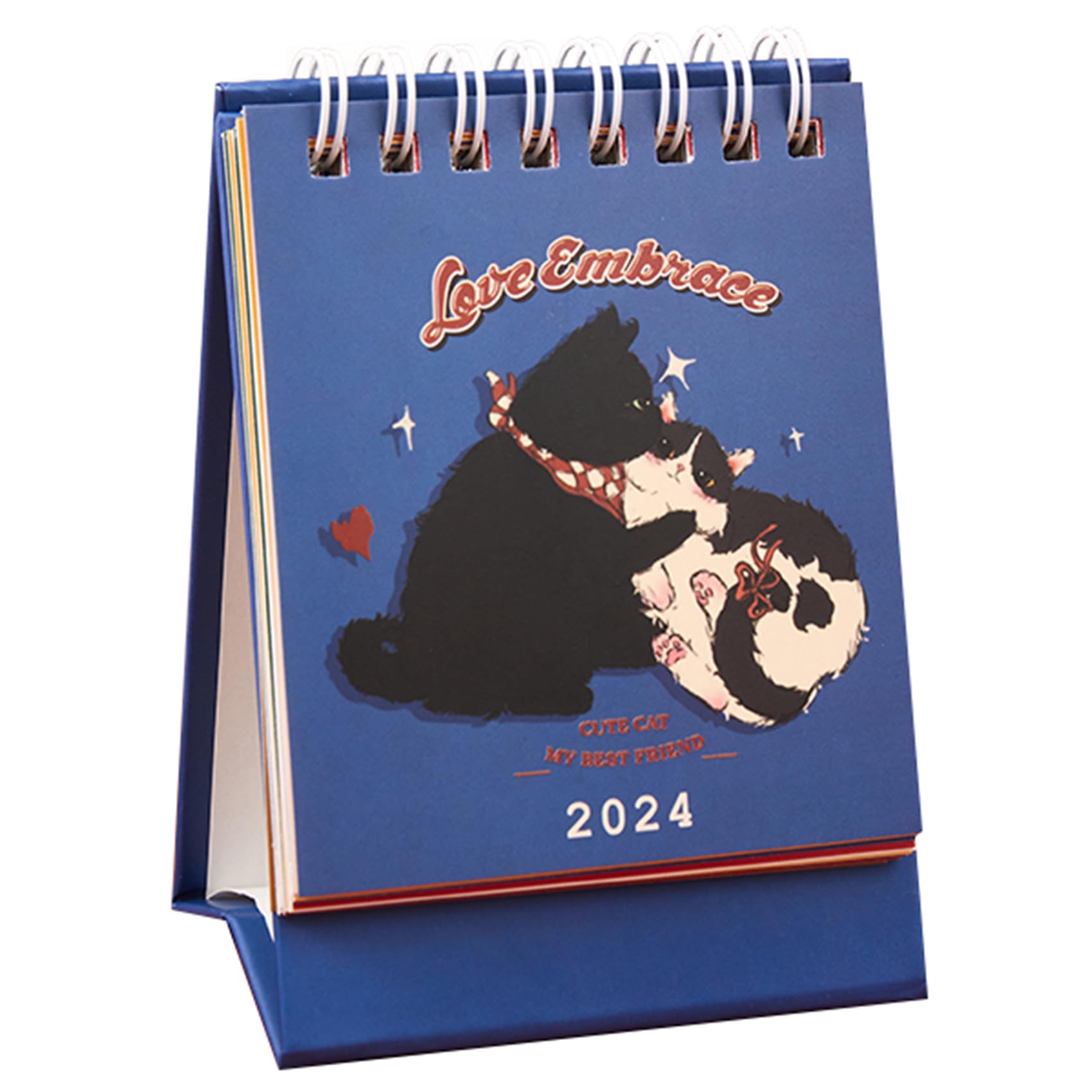 Amazon.com : 2024 Mini Desk Calendar Wirebound Memo Notes Desktop Cute ...