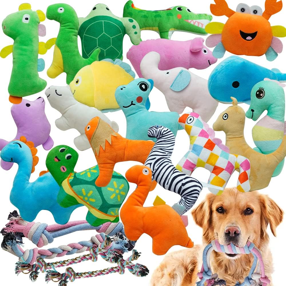 Pet Supplies : MIXCOTIA Dog Toys 25 Pack Squeaky Puppy Toys for Small ...