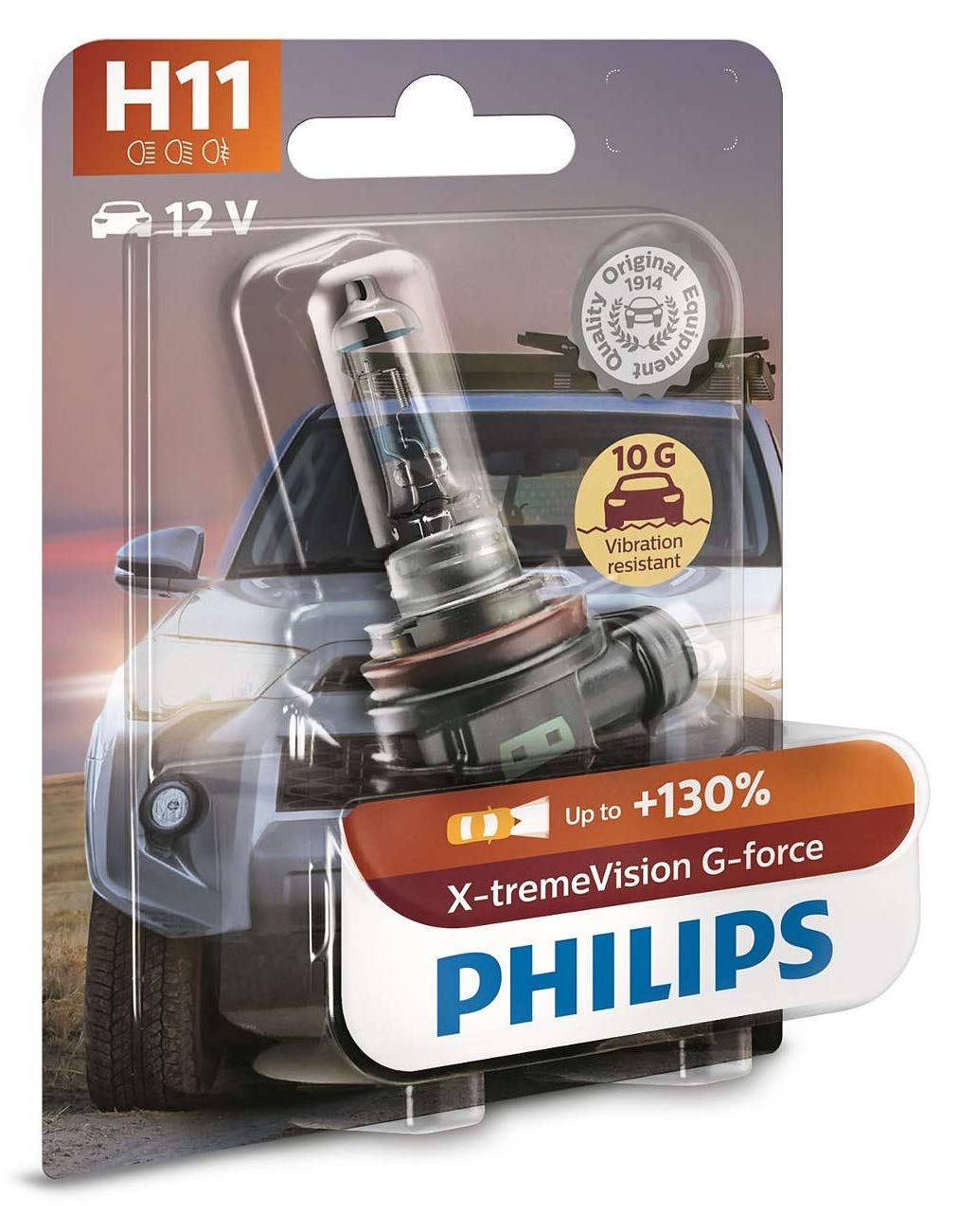 PHILIPS AUTOMOTIVE X-treme Vision G Force H11 12362, Single - 12V, 55W ...