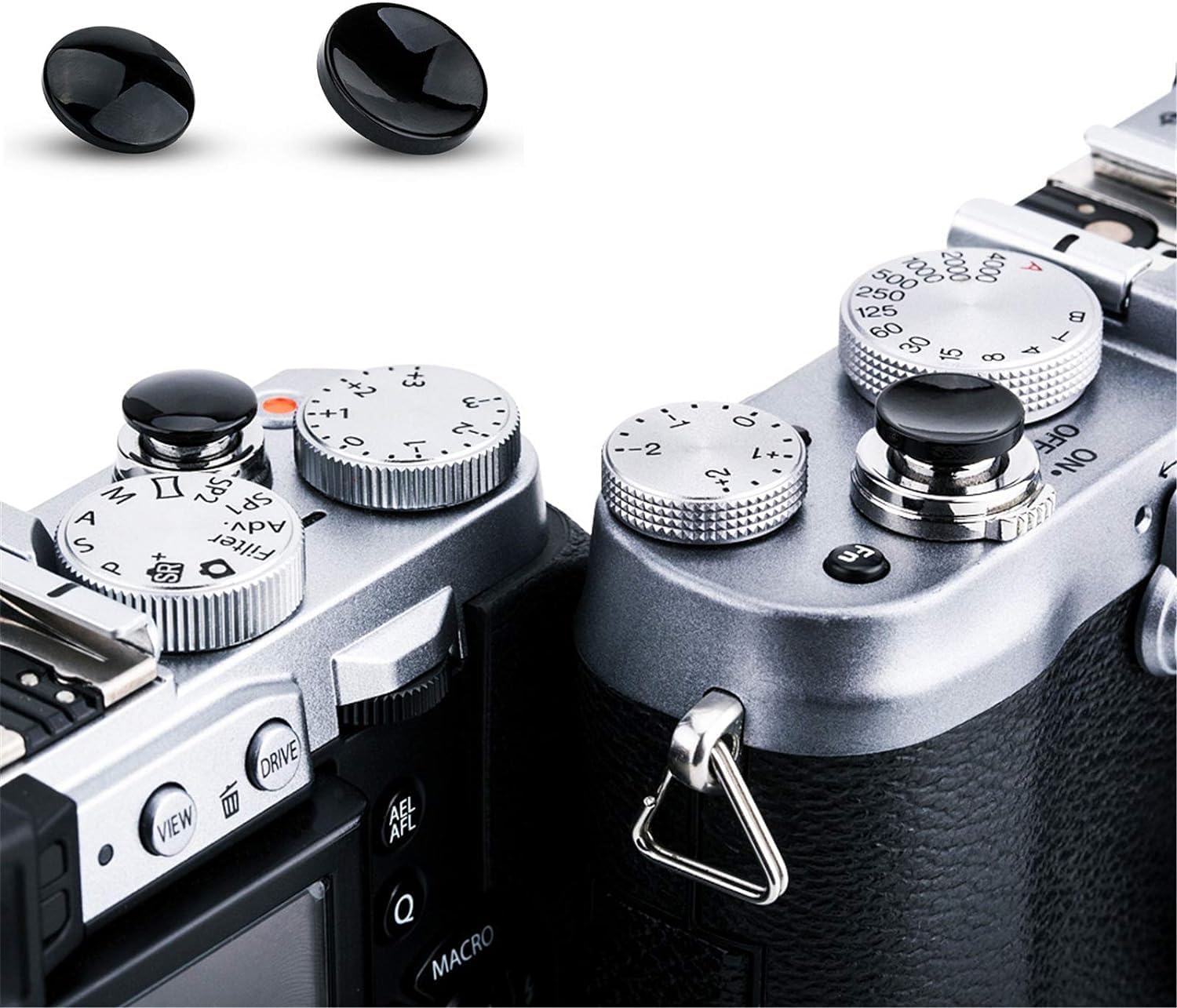 Amazon | JJC 1+1 ソフトレリーズ シャッターボタン 凹 + 凸 セット ブラック Fuji Fujifilm 富士 富士フィルム X100VI X-T50 X-T4 X-T3 ...