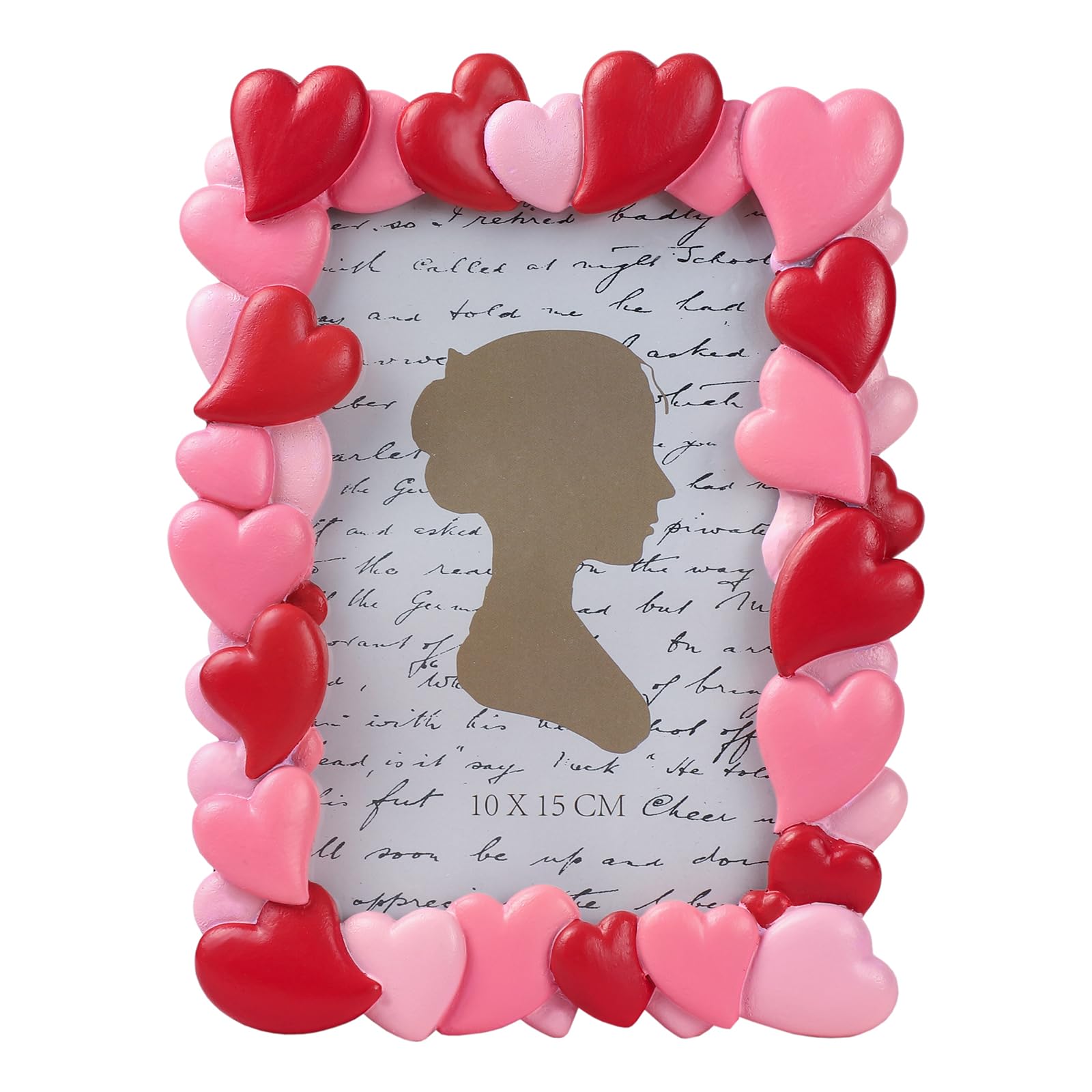 Amazon.com - Bicuzat 3D Embossed Red Pink Heart Pattern Resin Card ...