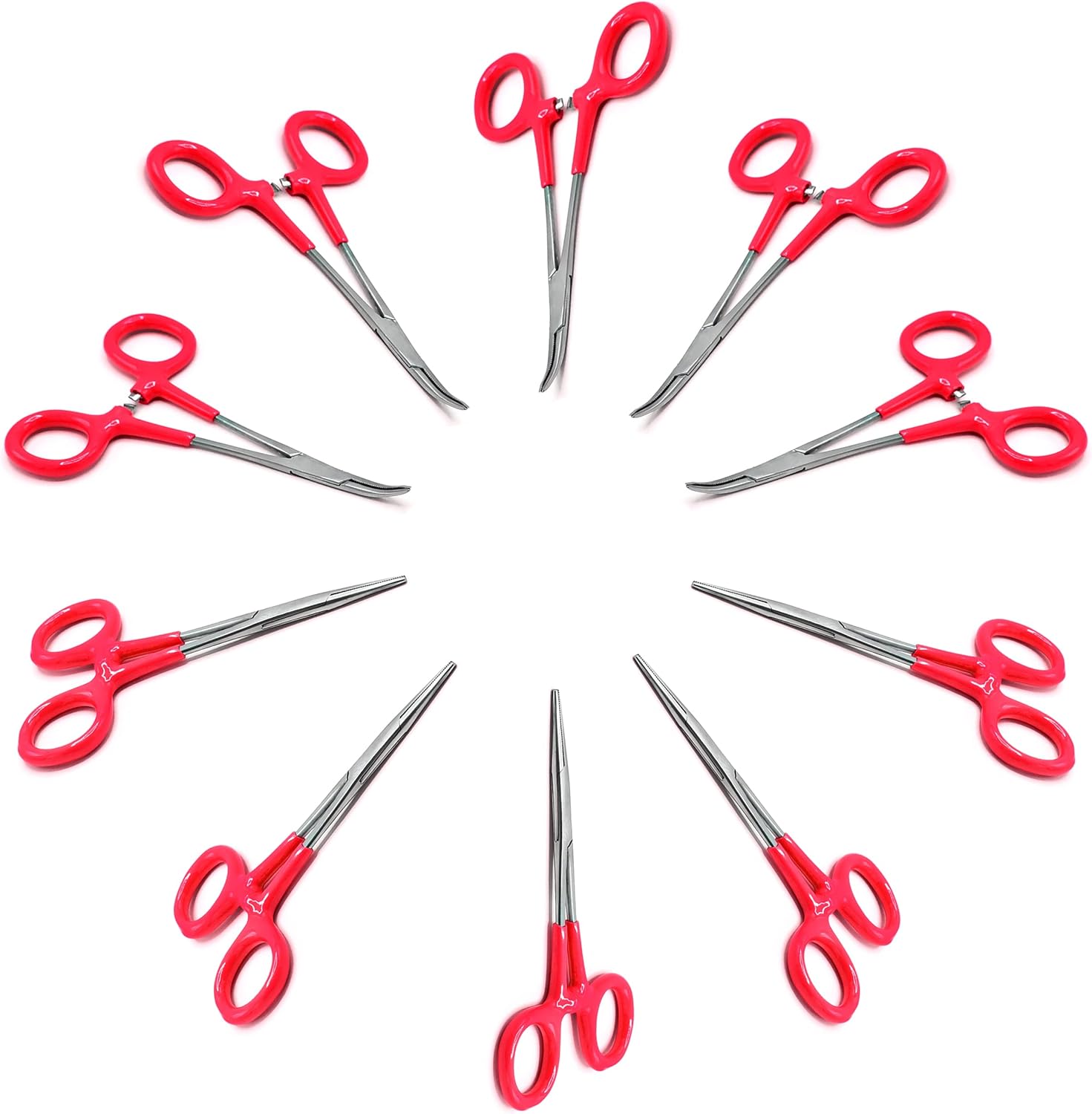 Amazon.com: AAProTools 10× Red PVC Grip Mosquito HEMOSTAT Straight ...