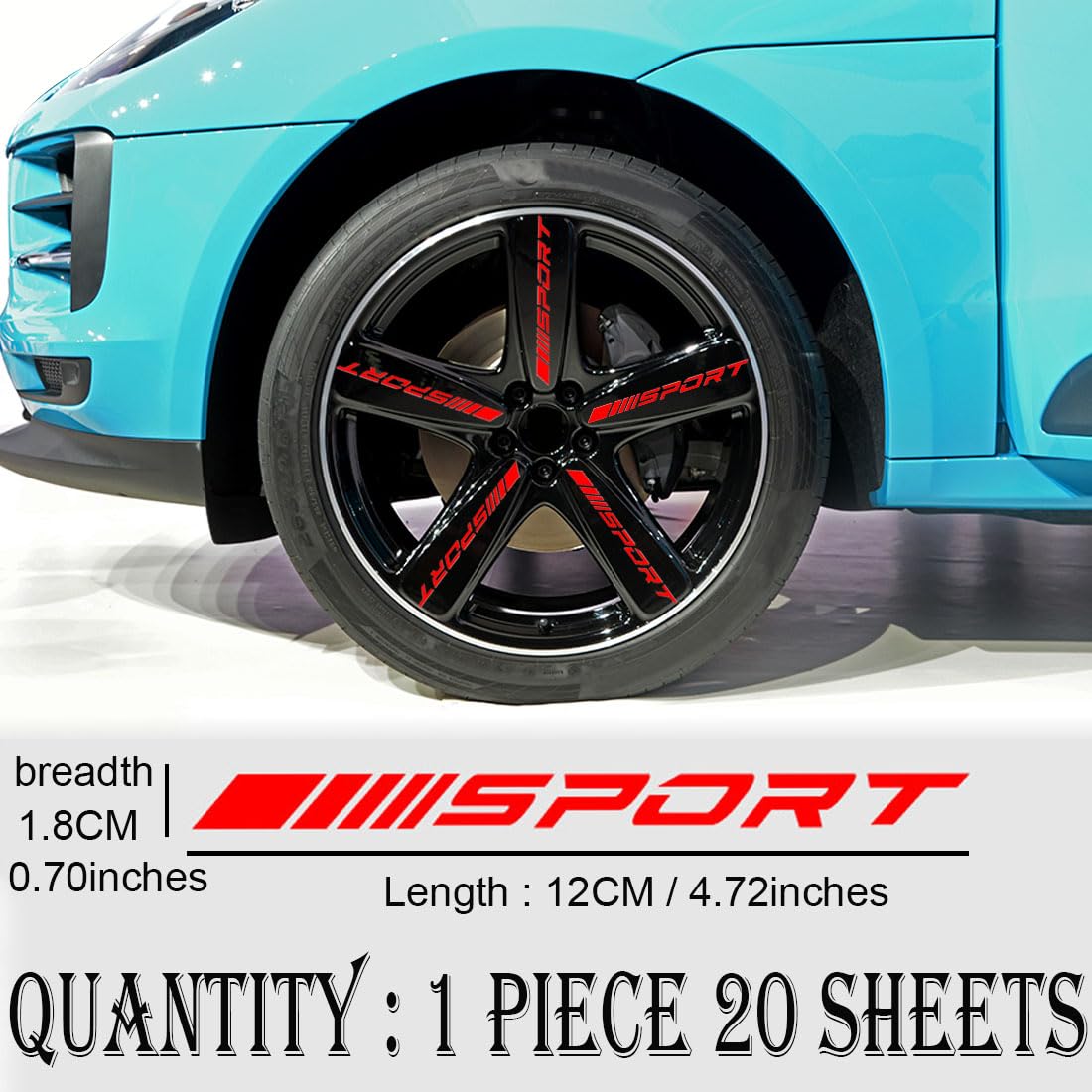 Snapklik.com : 20PCS Universal Reflective Rim Stripe Sticker,Car Wheel ...
