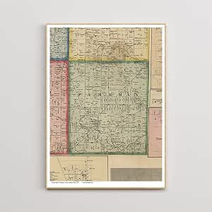 Amazon.com: MG Global Historical Map Poster of Parkman 1857 Ohio ...