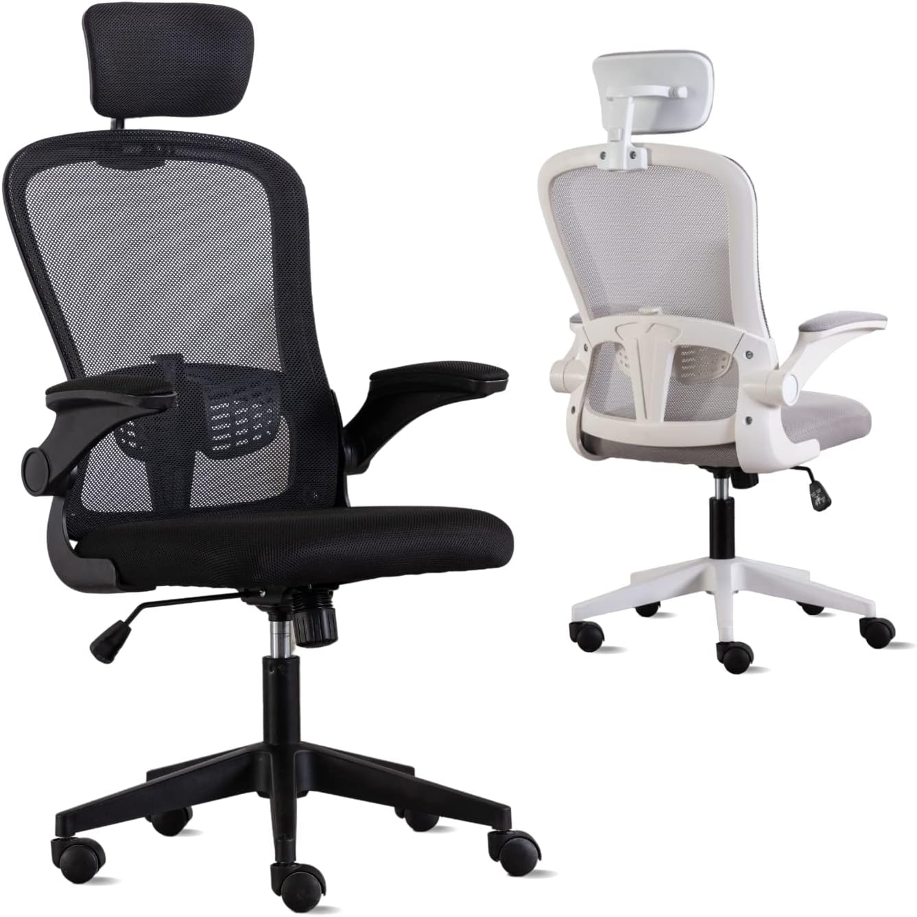 Breathable Mesh Ergonomic Desk Chair, Home Office Chair with Adjustable ...