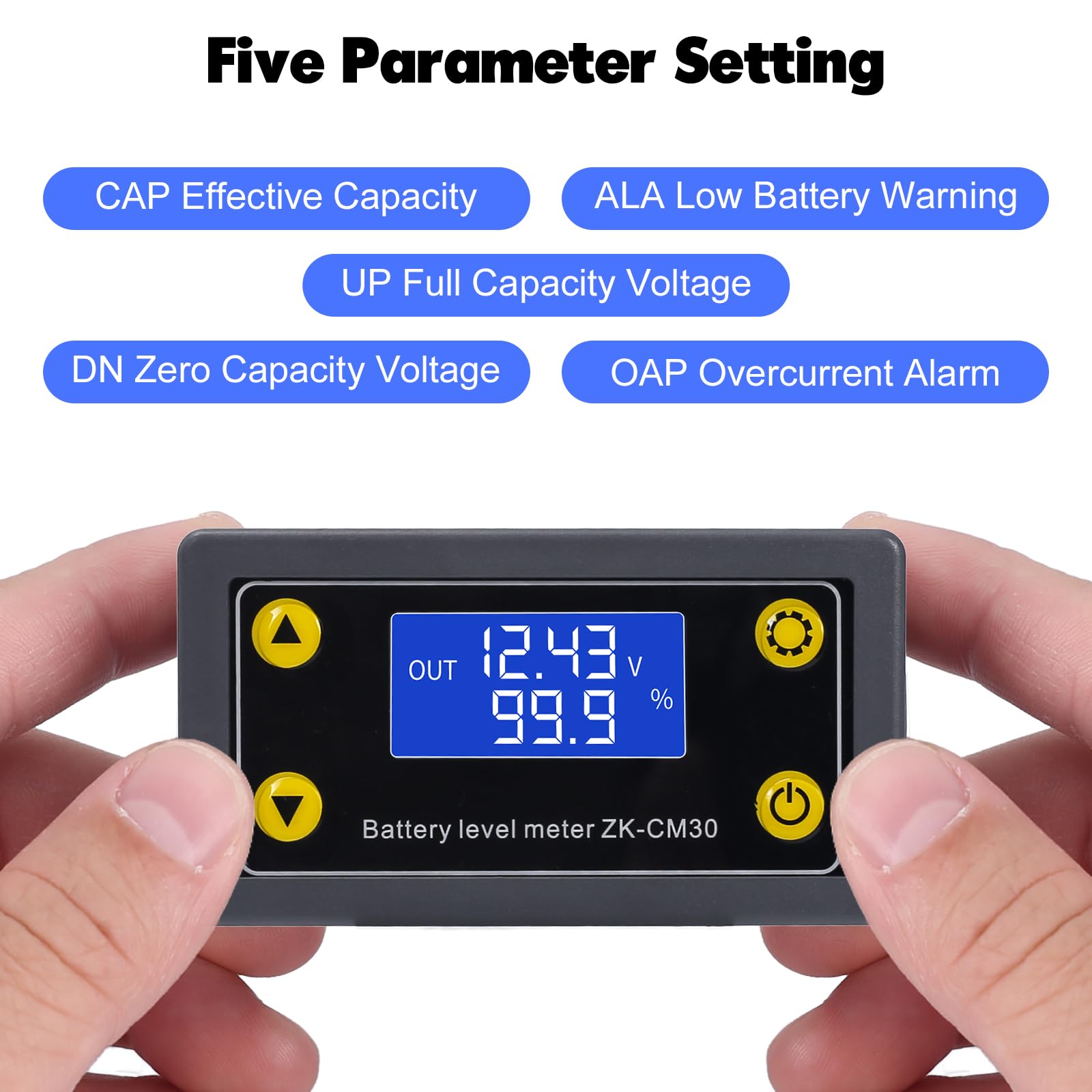 Snapklik.com : PEMENOL Battery Capacity Monitor, DC 6-60V 30A Battery ...