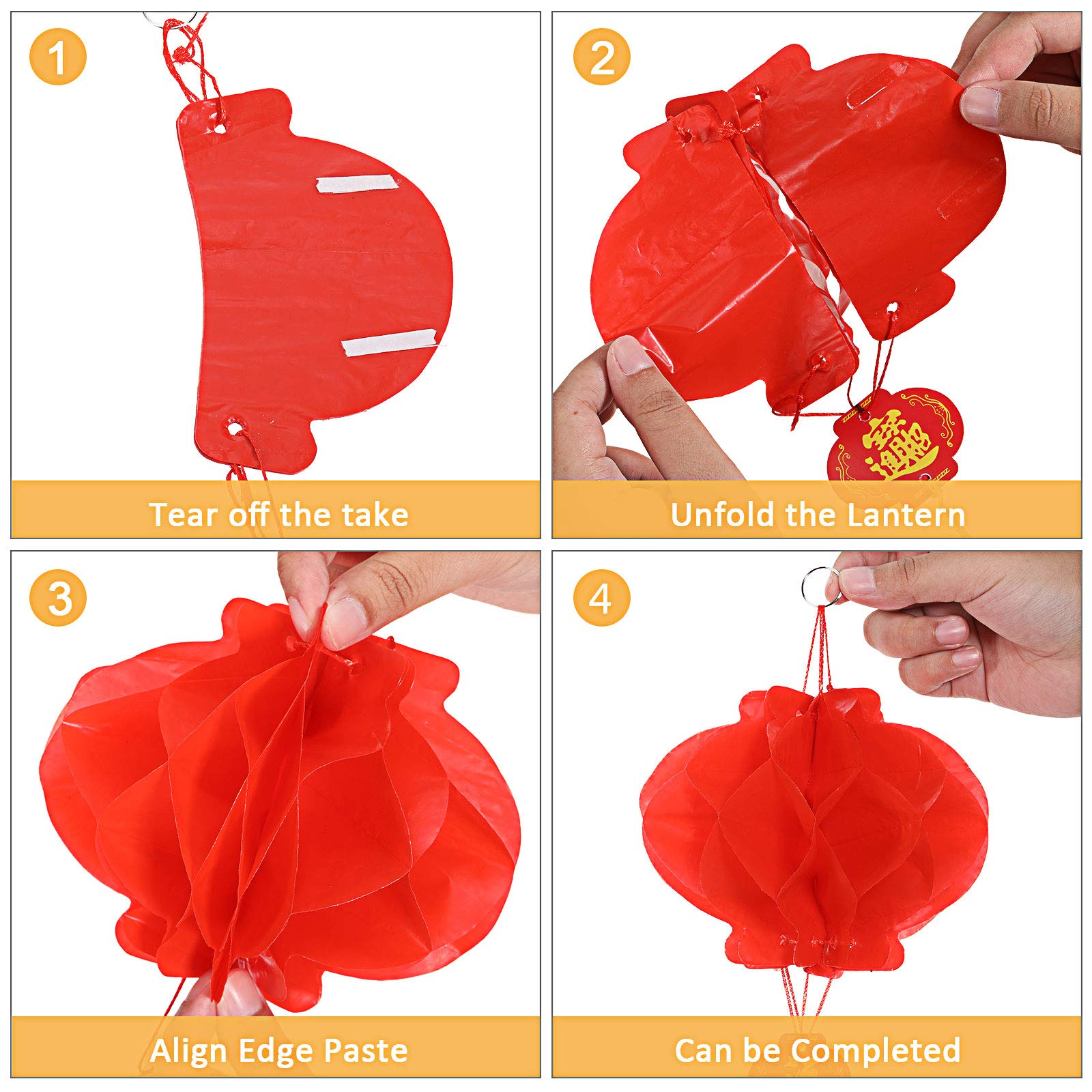 Snapklik.com : 30 Pieces Chinese New Year Red Paper Lanterns Chinese ...