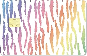 Amazon.com: CREATCABIN Zebra Print Card Skin Sticker Colorful Debit ...