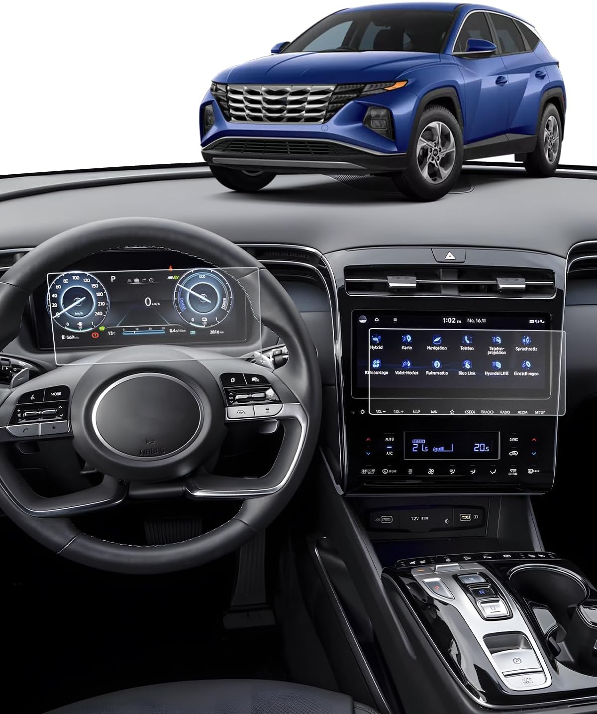 Amazon.com: BIXUAN 2 Pack Tempered Glass Screen Protector for 2022-2024 ...