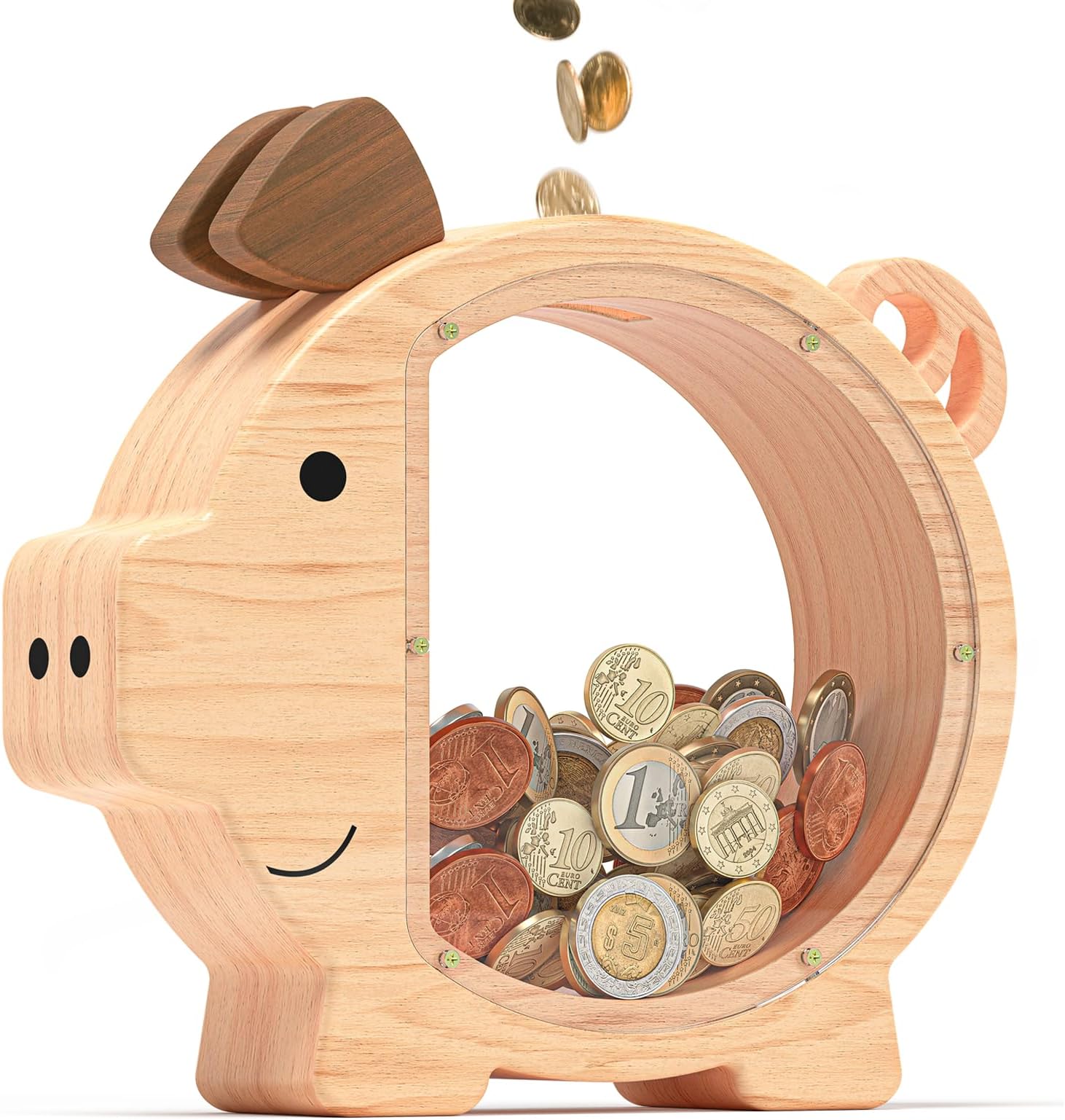 Amazon.com: JIMZIE Large Wooden Butterfly Piggy Bank - Personalized ...