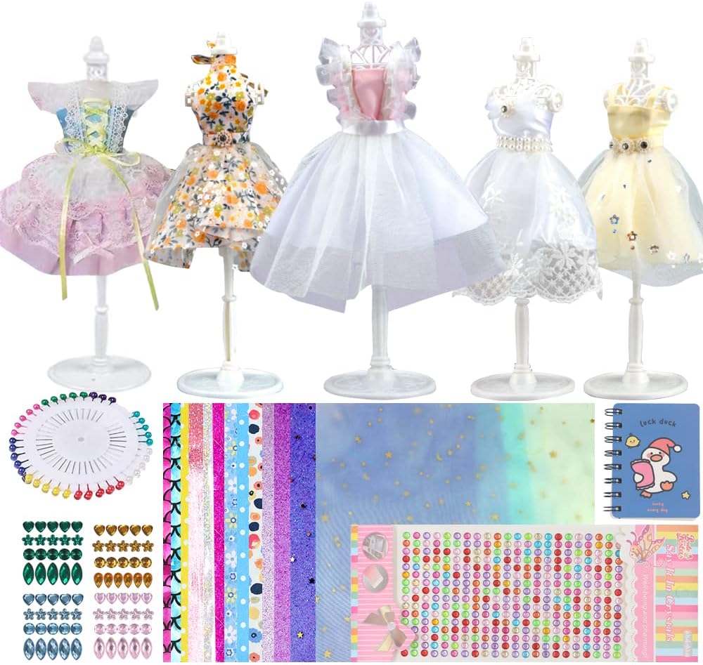 Amazon.com: 500Pcs+ Fashion Design Kit for Girls with 3 mannequins ...