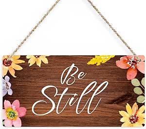 Amazon.com: Christian Inspirational Wall Art Wooden Hanging Sign 11.8 x ...