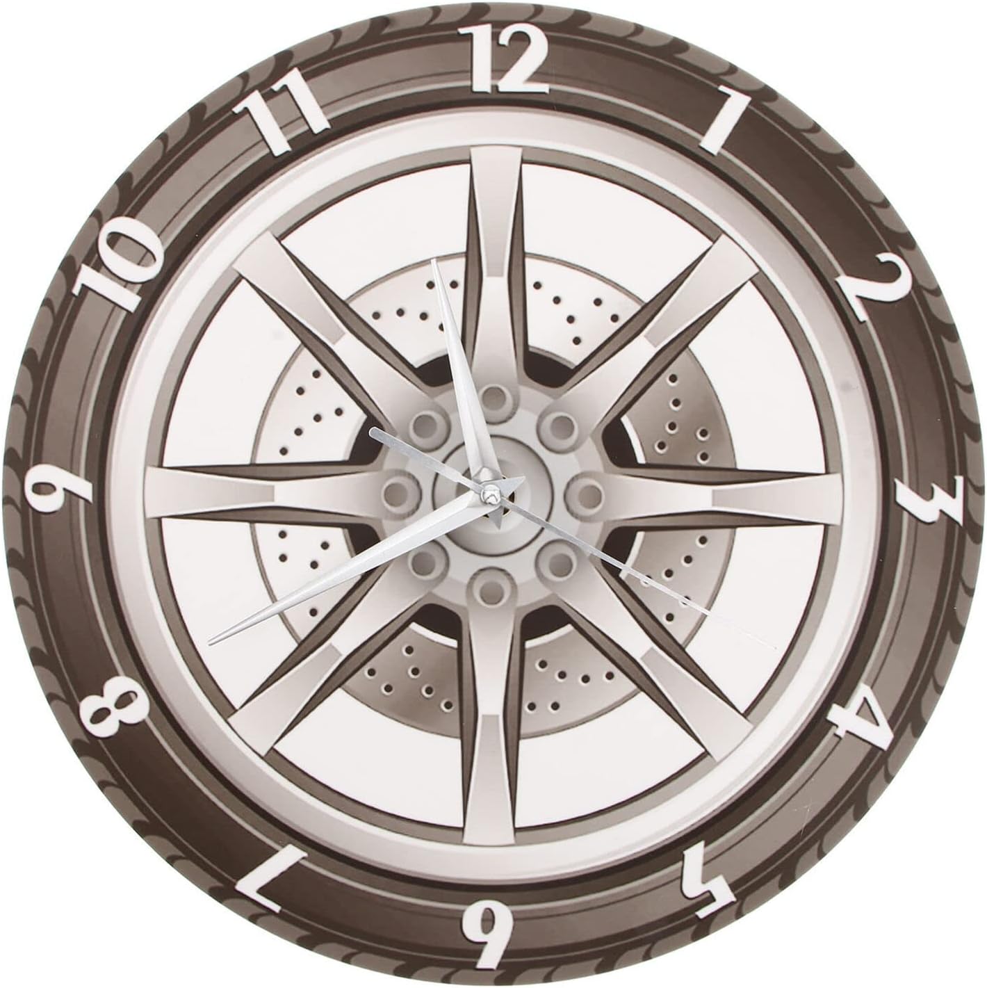 Amazon.com: Kichvoe 3D Garage Wall Clock Wheel Shaped Tire Rim Clock ...