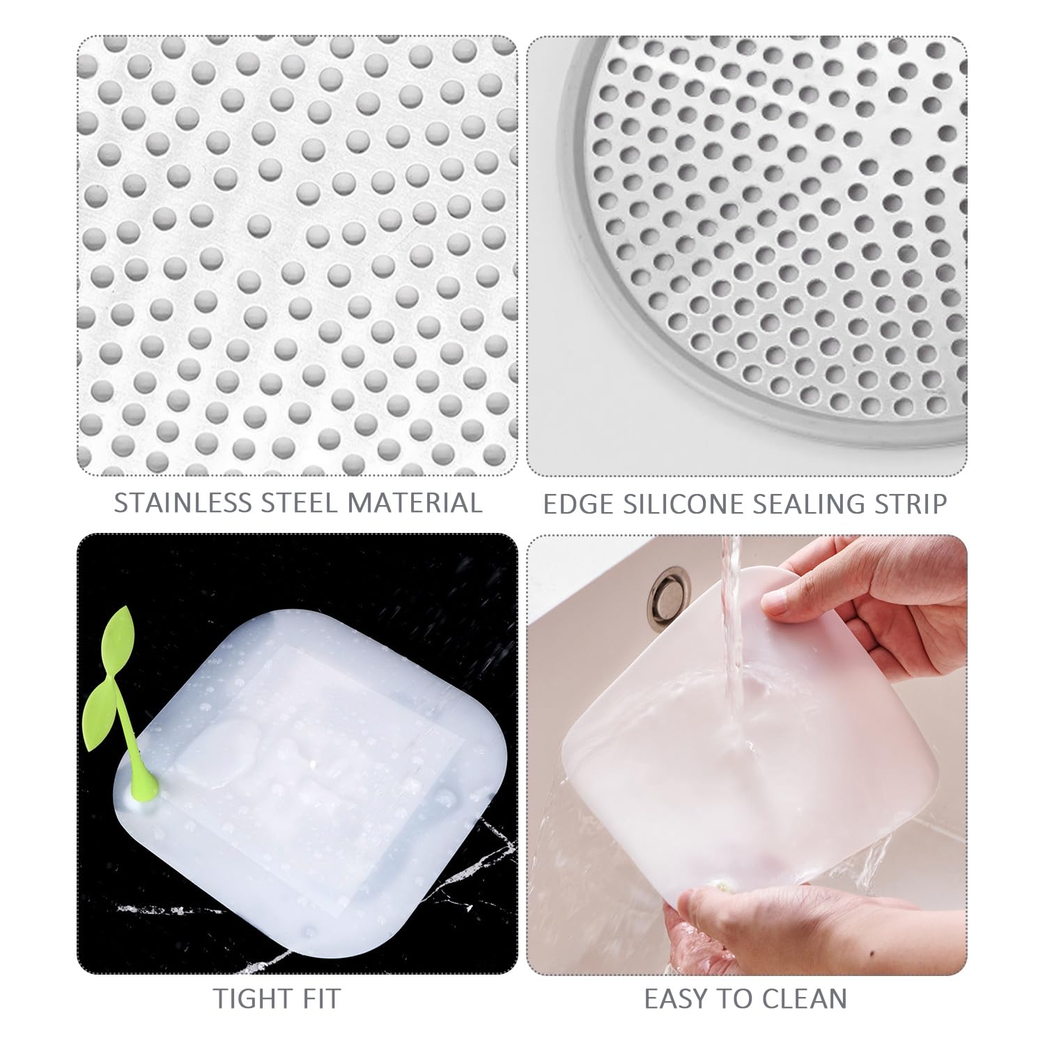 3 Shower Filters, 1 Floor Drain Cover, Shower Hair Filter, Bathtub ...