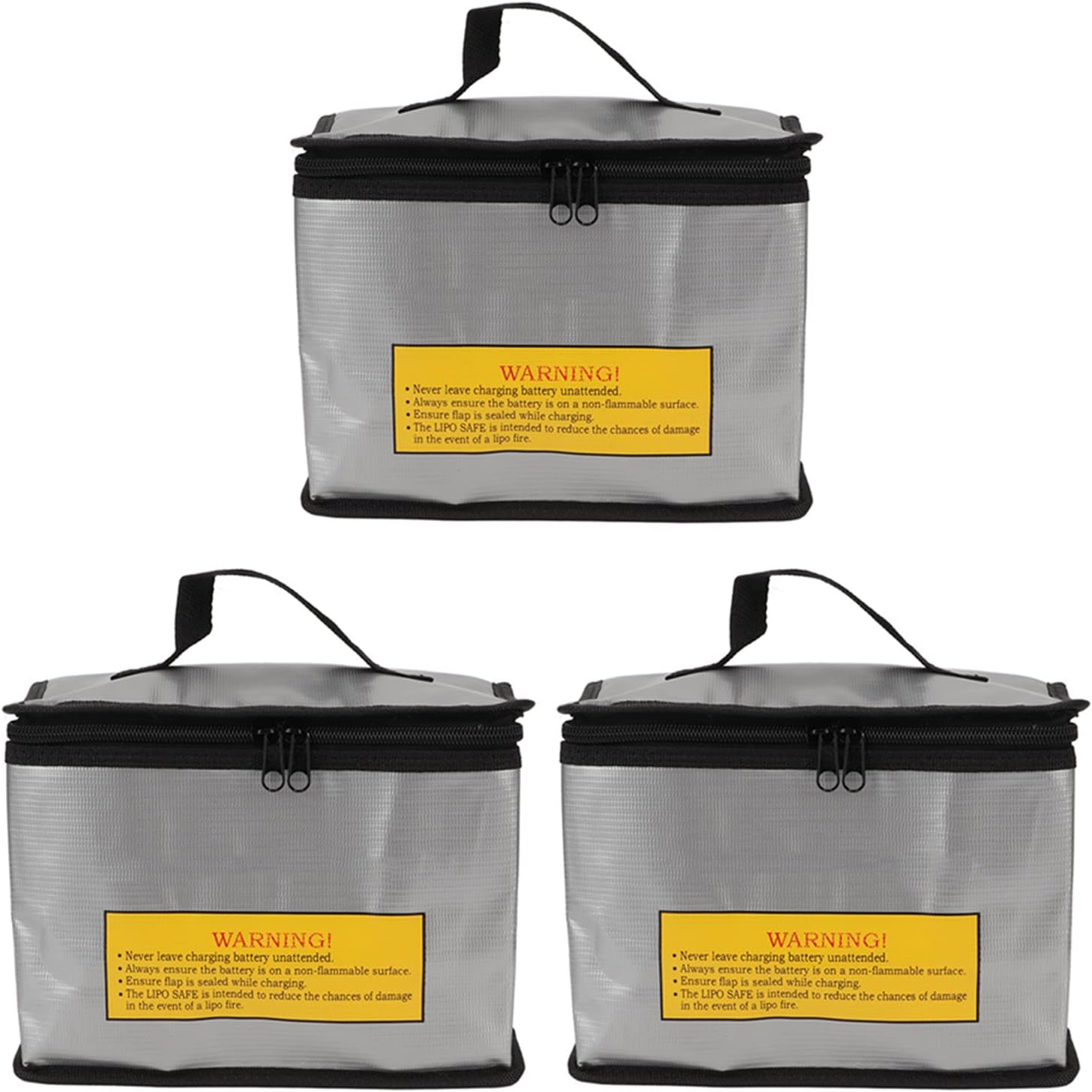 3Pcs Lipo Battery Safe Bag Fireproof Charging Bag, Fireproof ...