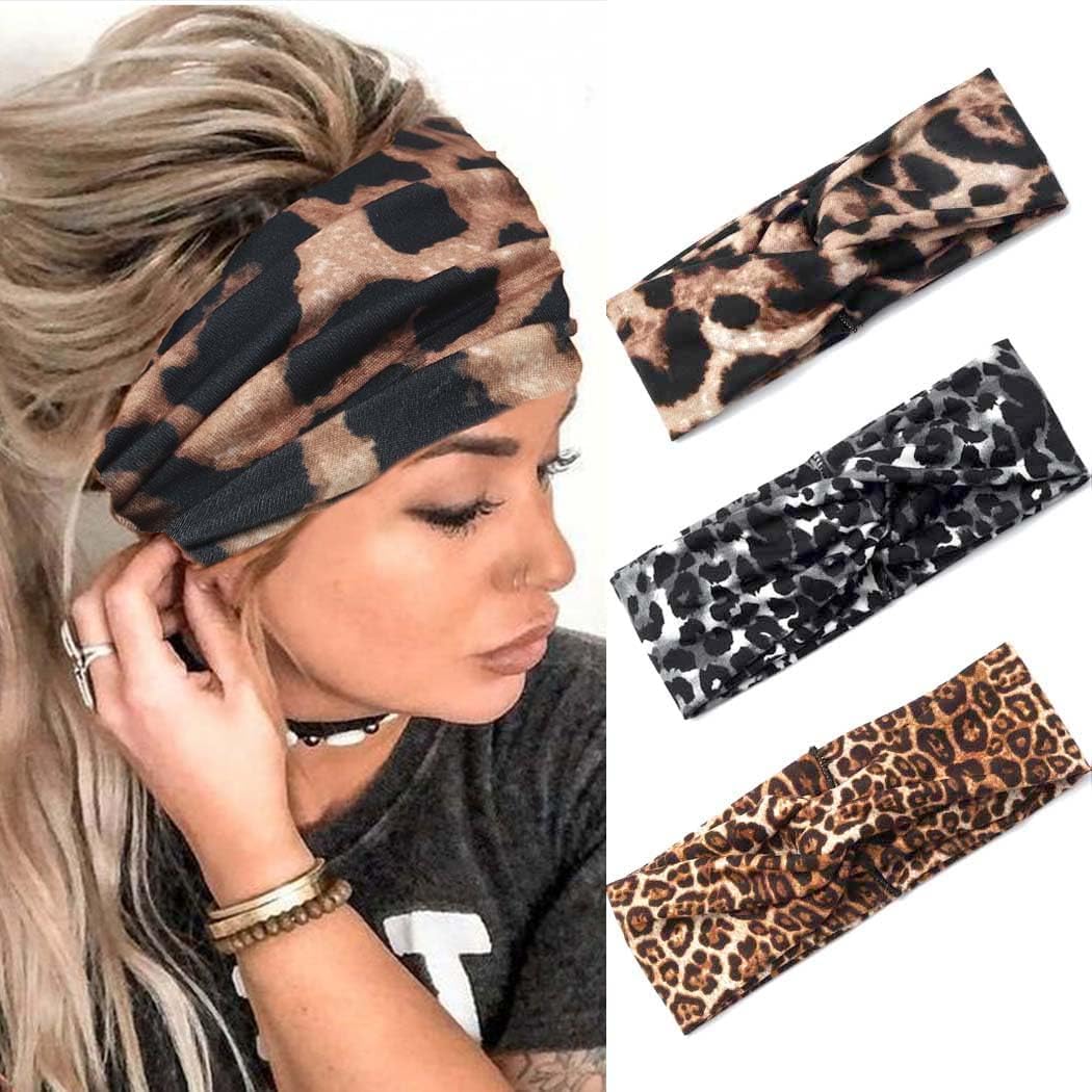 Amazon.com : TERSE 2 Packs Headbands for Women Boho Extra Wide 7’’ Head ...