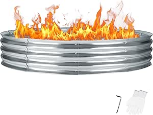 Amazon.com : Greesum 60 Inch Diameter Camp Fire Pit Ring/Fire Ring ...