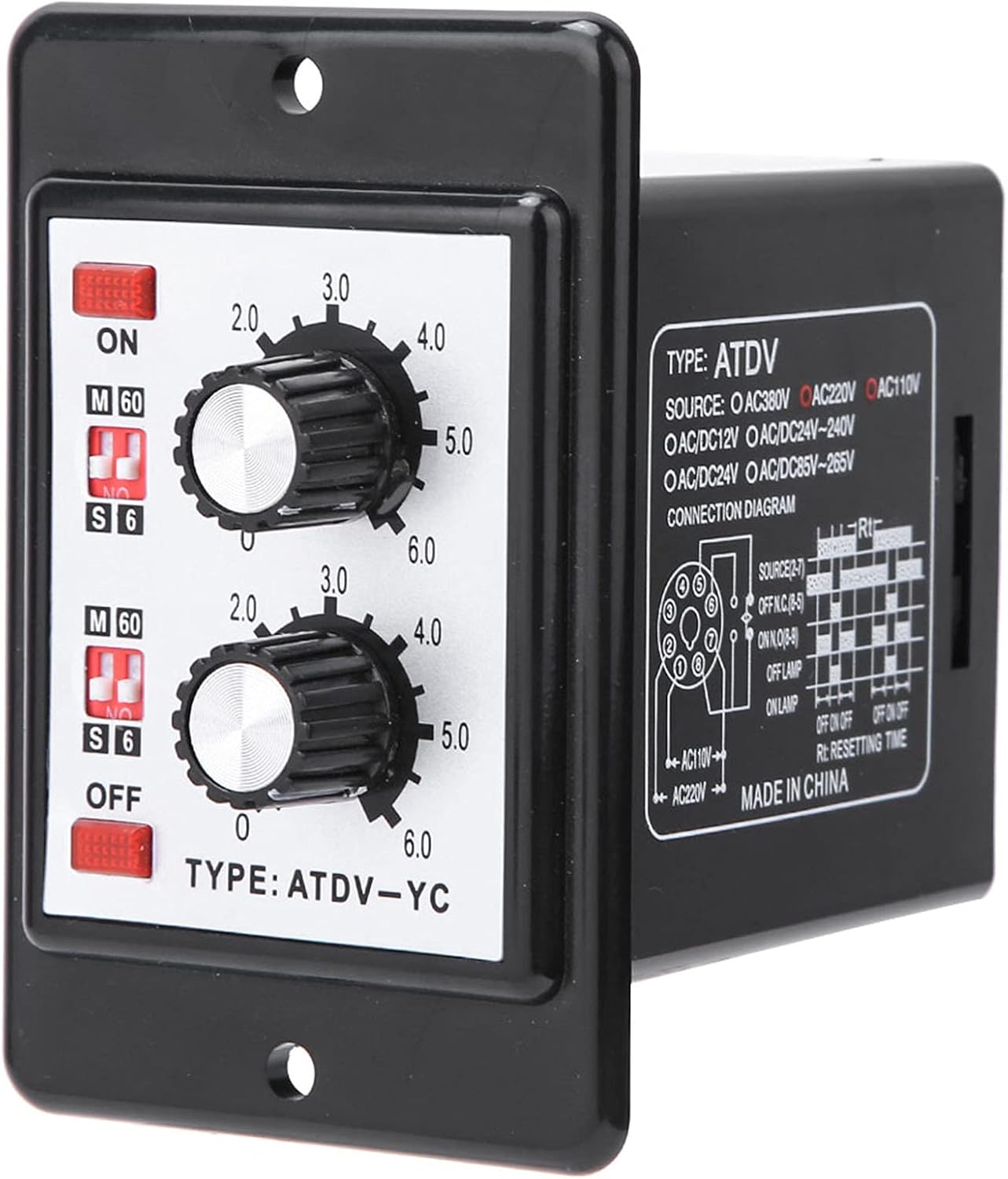 Amazon.com: Delay Relay Module, Twin Timer Relay On Off Knob Control ...