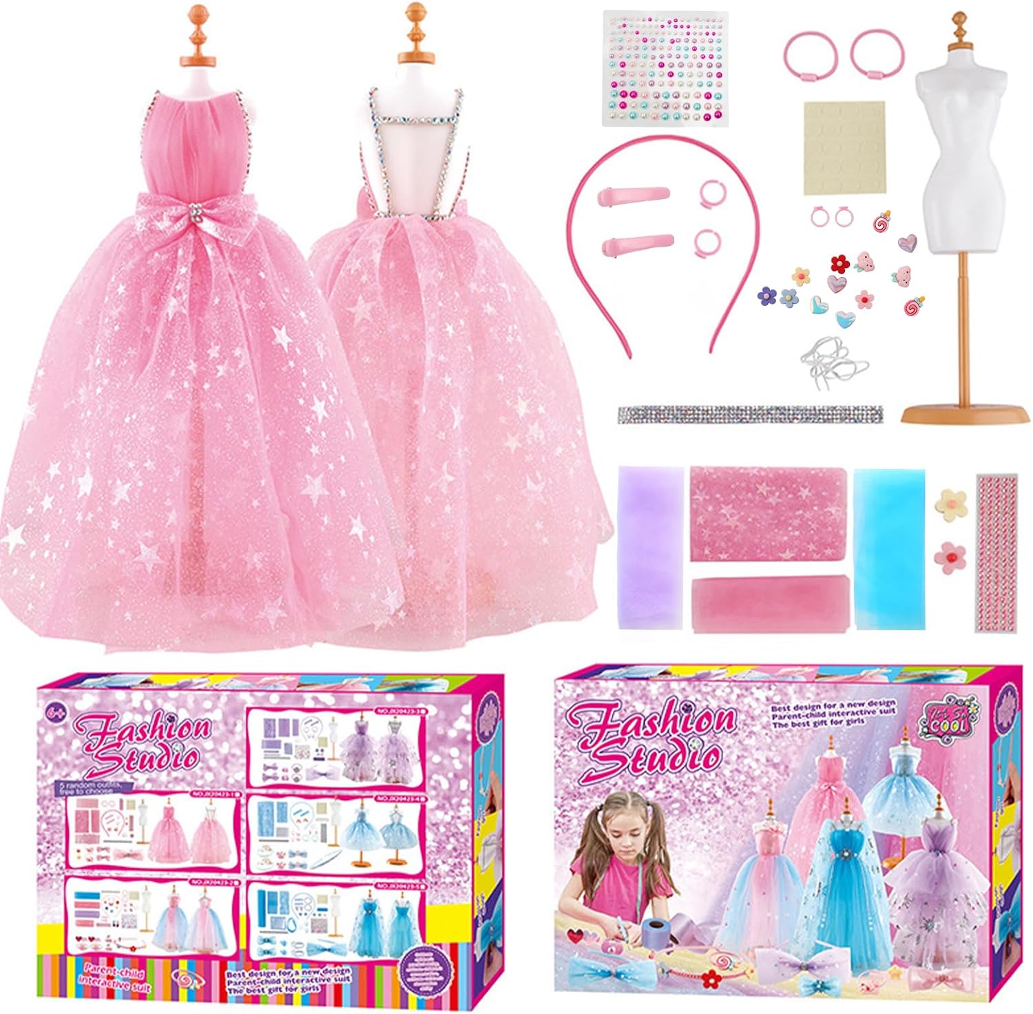 HooySprs Girls Fashion Designer Kit with Mannequin Creative DIY Arts ...