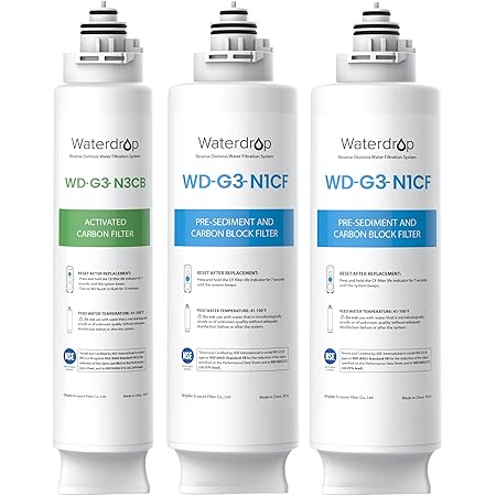 Amazon.com: Waterdrop WD-G3-W Replacement Filter 1-Year Combo, Pack of ...