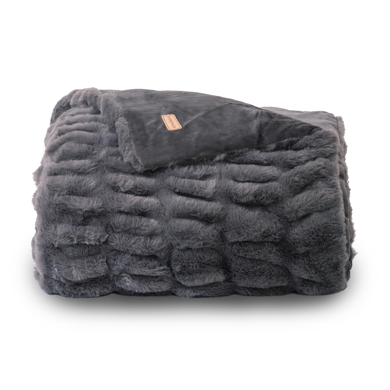 Amazon.com: EVERGRACE Faux Rabbit Fur Throw Blanket, Luxurious Soft ...