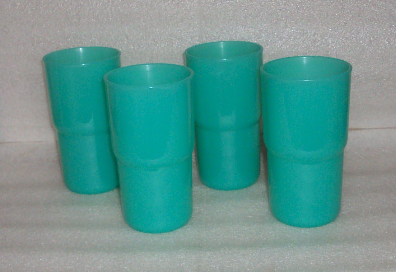 Amazon.com | Tupperware TableTop Stacking 12 oz Tumblers Set of 4 Sheer ...