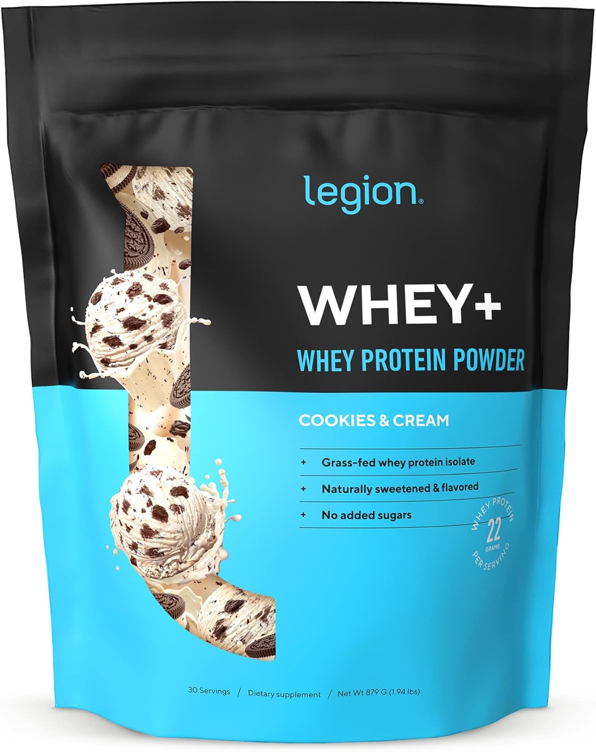 Amazon.com: LEGION Whey+ Cookies & Cream Whey Isolate Protein Powder ...