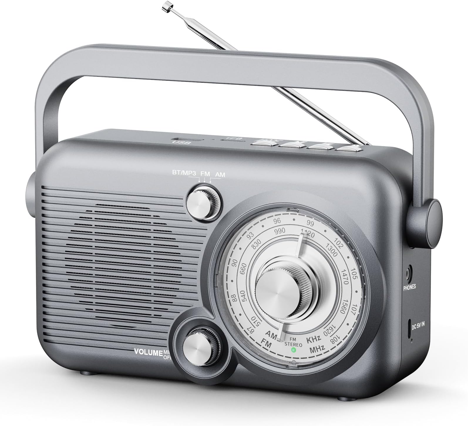 Amazon.com: Mini Vintage Radio, Portable Retro AM FM Support Card ...