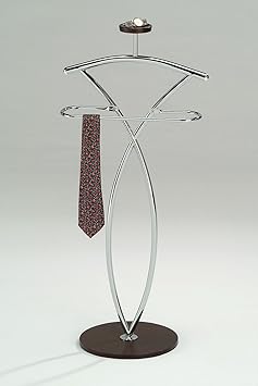 Amazon.com: King's Brand Walnut Finish Wood & Metal Suit Valet Rack ...