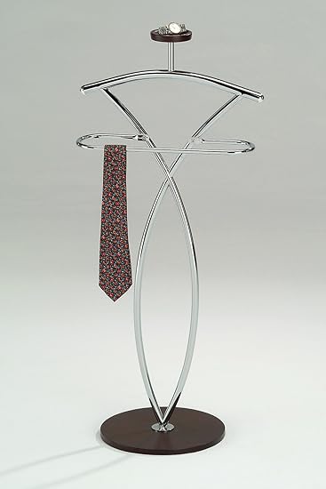 Amazon.com: King's Brand Walnut Finish Wood & Metal Suit Valet Rack ...