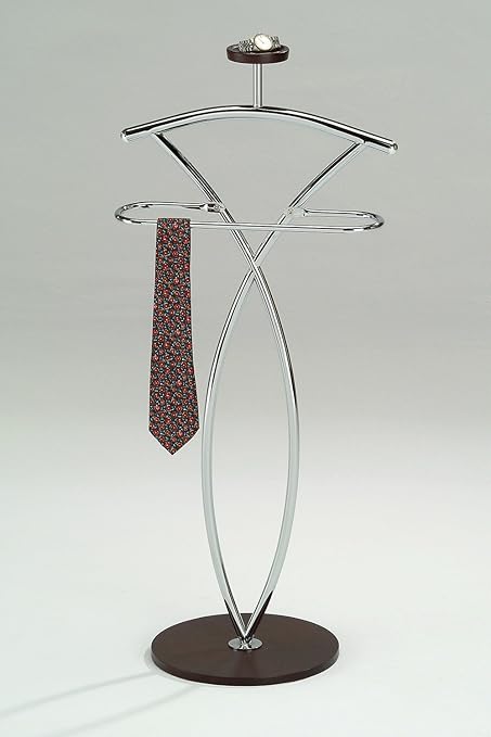 Amazon.com: King's Brand Walnut Finish Wood & Metal Suit Valet Rack ...