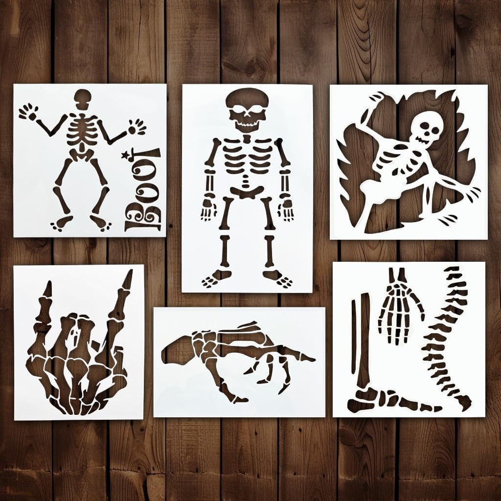 Amazon.com : Skeleton Stencil Skull Stencil for Painting Baby Skeleton ...
