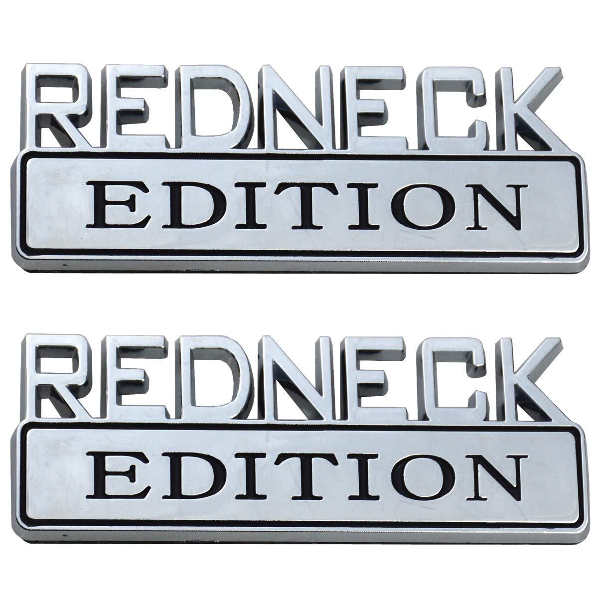 Amazon.com: 2 PACK REDNECK EDITION EXTERIOR EMBLEM CAR TRUCK BOAT DECAL ...