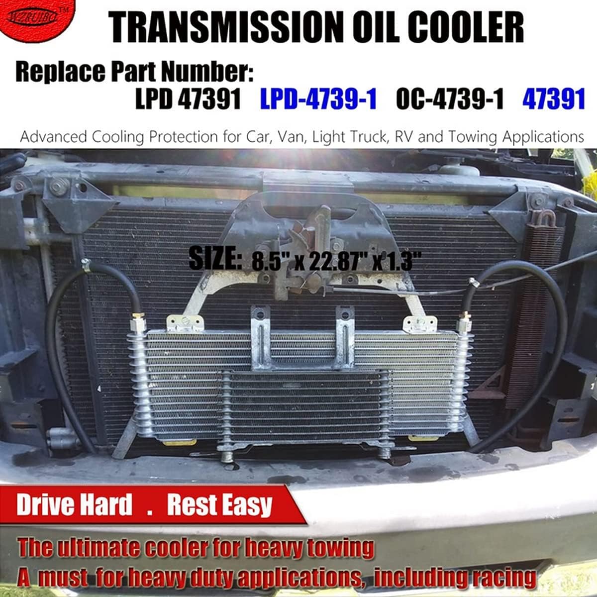 Hayden Transmission Cooler Low Pressure Drop Trans Cooler 47391 ...