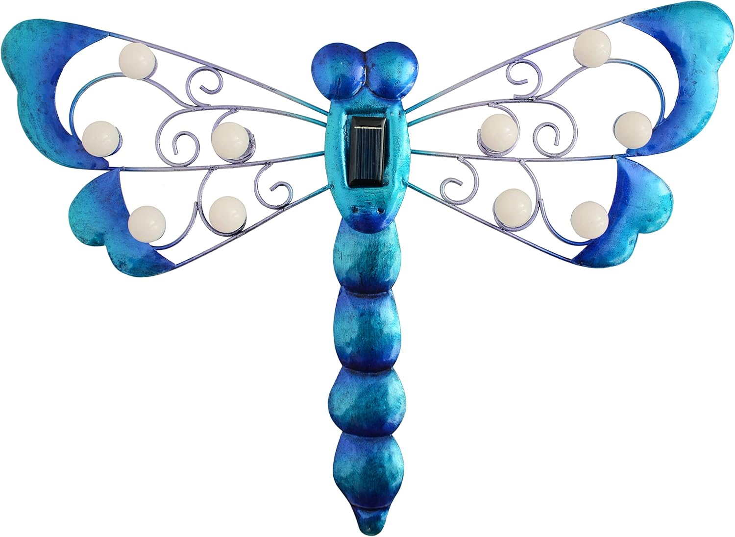 WAIU Metal Dragonfly Outdoor Decor Solar Wall Decor Outdoor Metal Wall ...