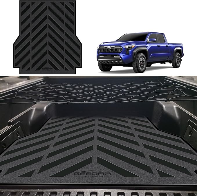 Amazon.com: GEEDAR Rubber Bed Mat Compatible with 2005-2023 Toyota ...