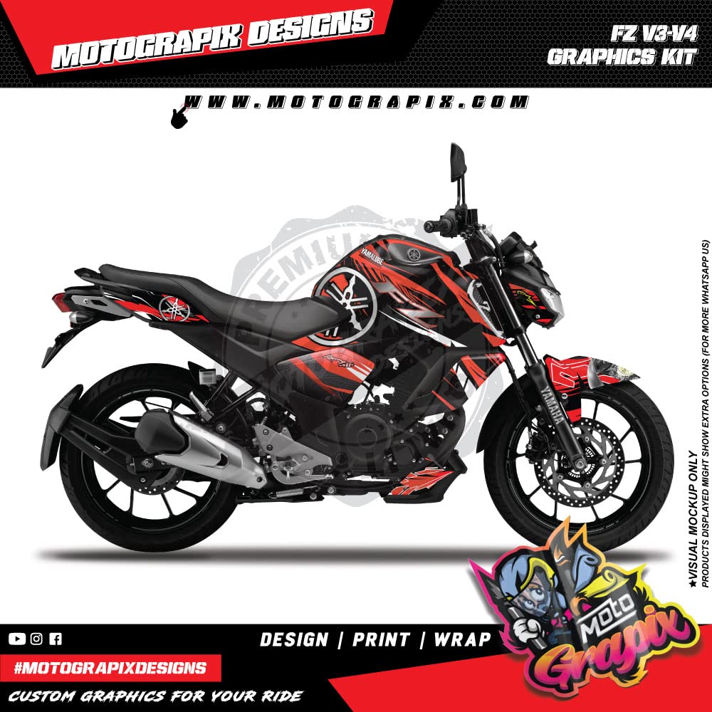 Motograpix Designs Yamaha FZ V3-V4 Kit 1 : Amazon.in: Car & Motorbike