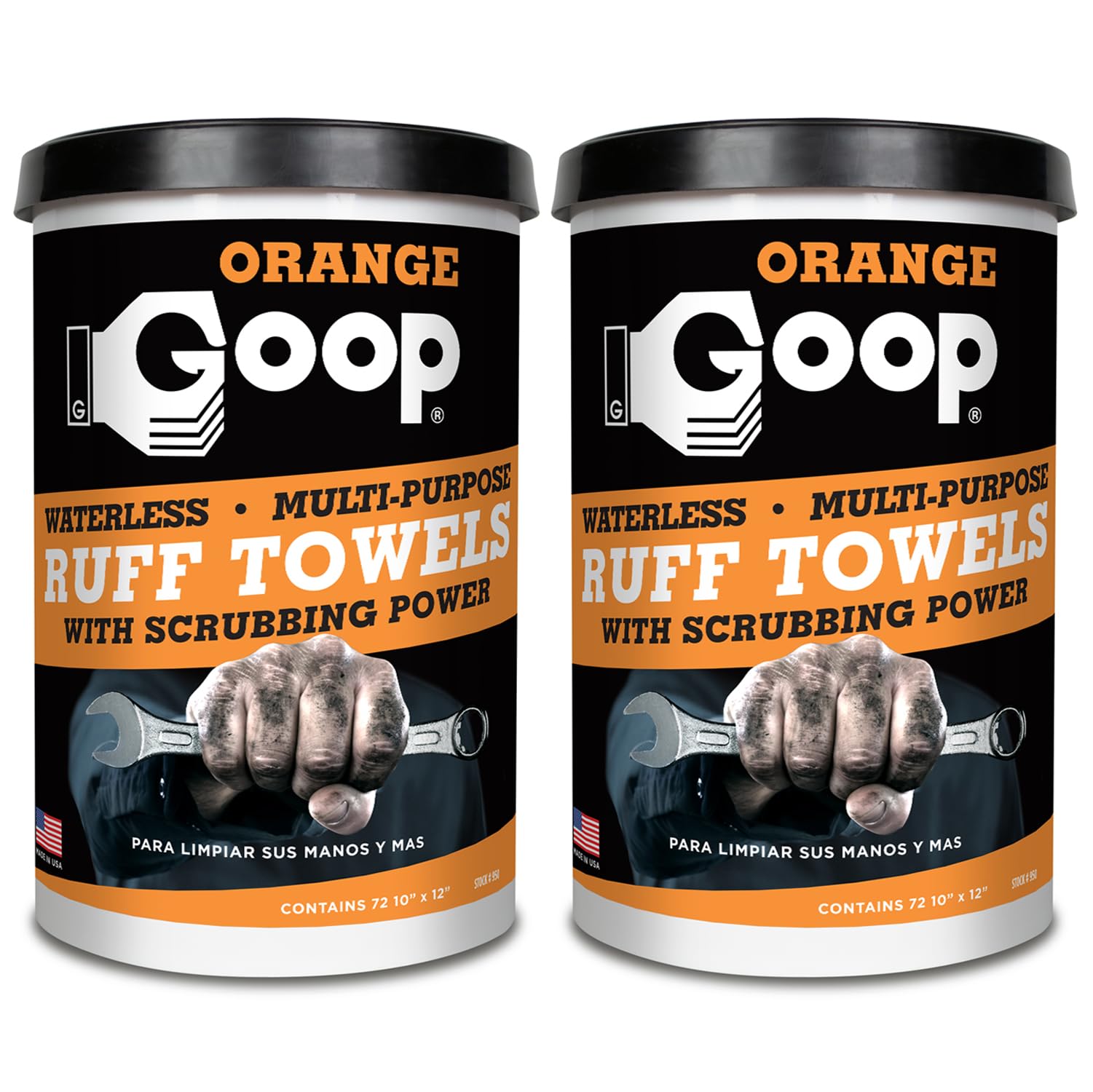 Amazon.com: GOOP Orange Heavy Duty Ruff Towels with Scrubbing Power, 10 ...